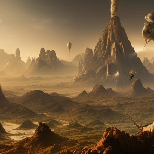Civilization on Mars - AI Generated Artwork - NightCafe Creator