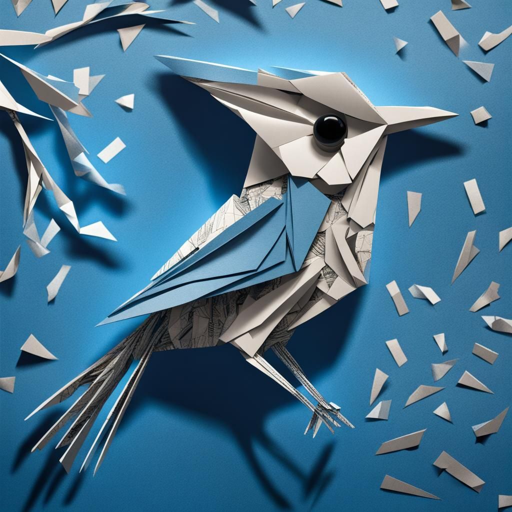 Orgami Bird - AI Generated Artwork - NightCafe Creator