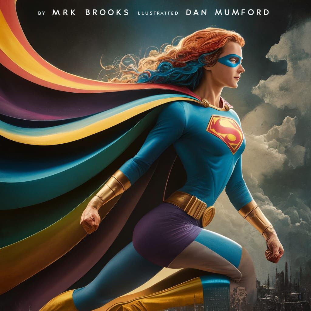 Rainbow Super Hero on Movie Poster - AI Generated Artwork - NightCafe ...