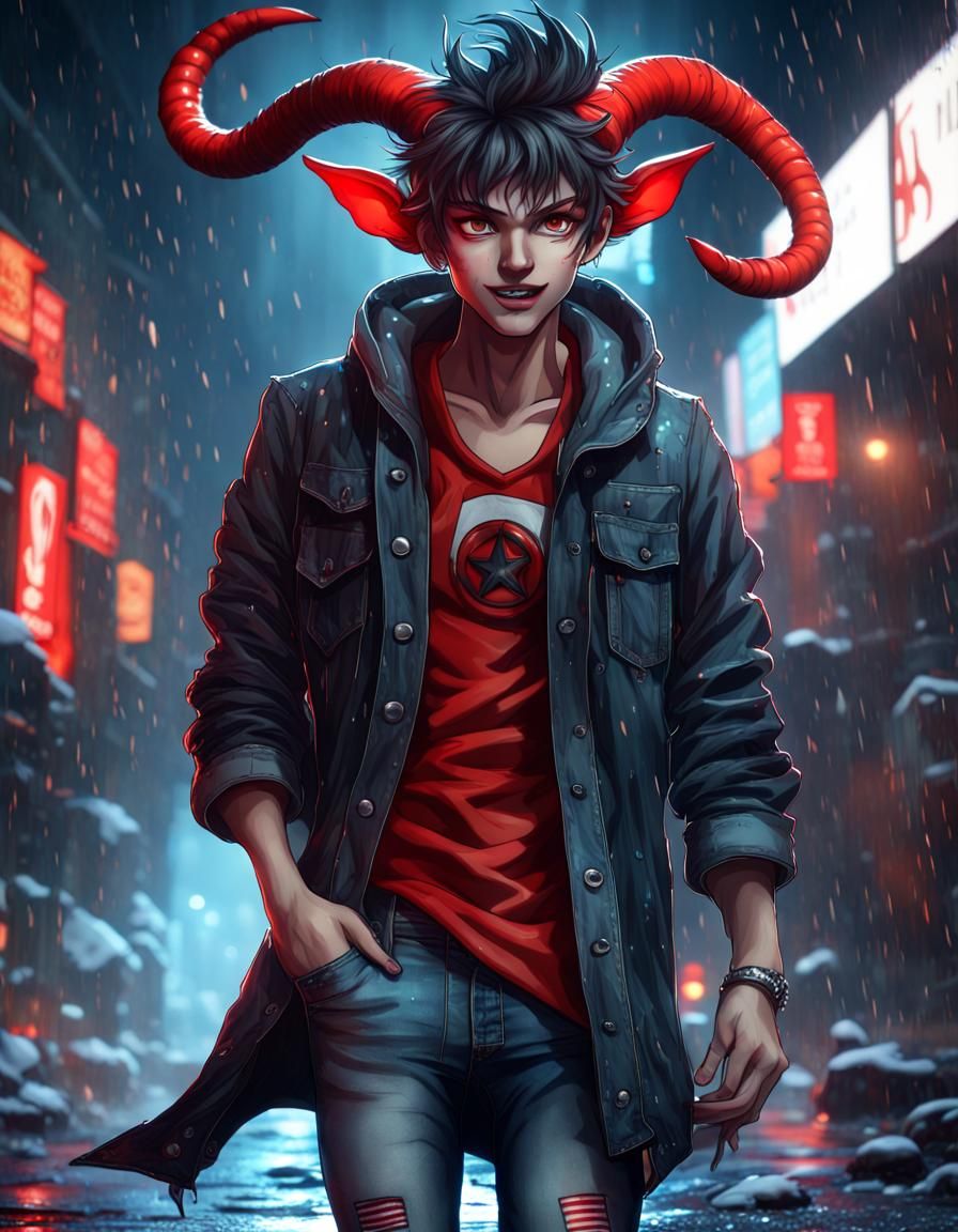 Handsome demon 2 - AI Generated Artwork - NightCafe Creator