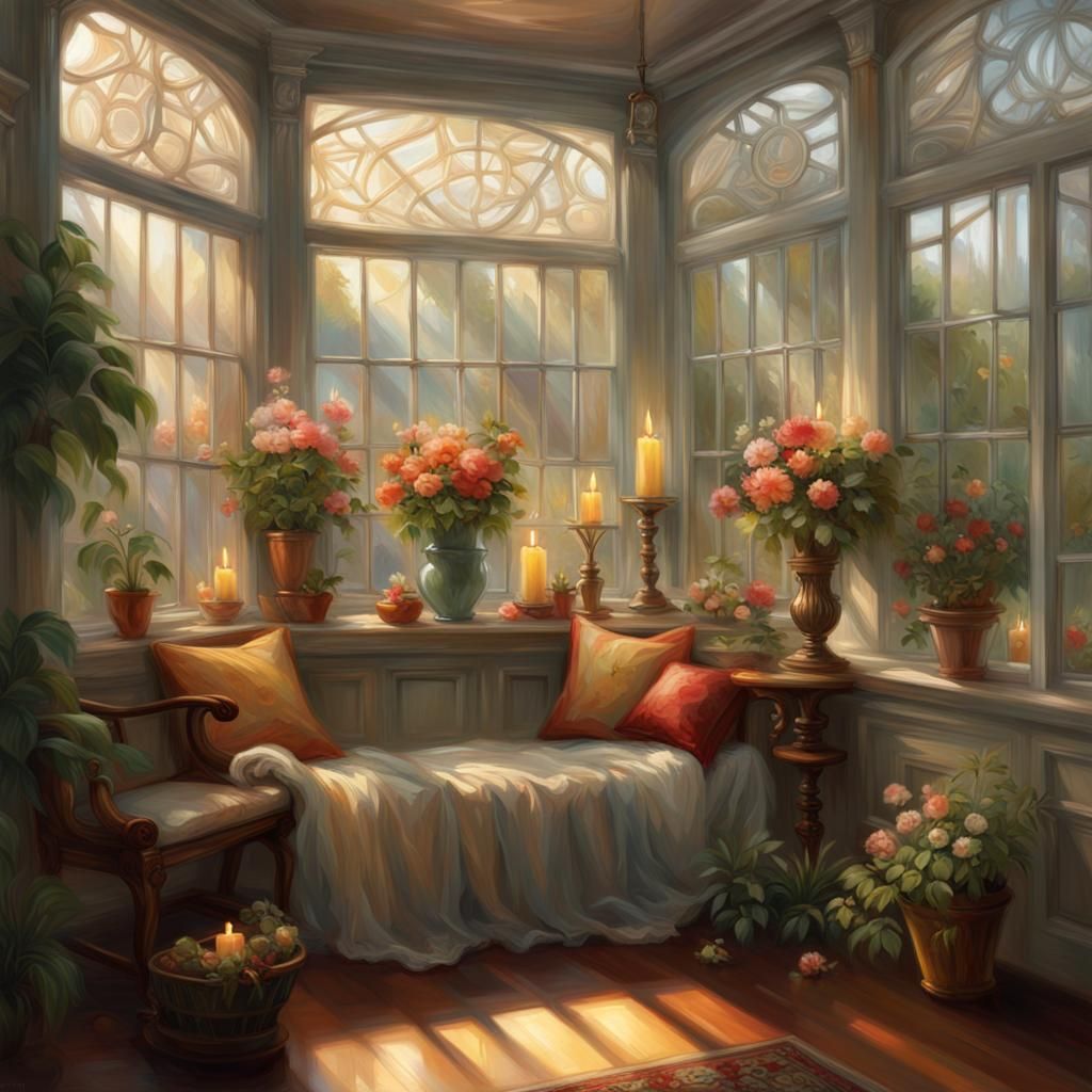 The Reading Nook - AI Generated Artwork - NightCafe Creator