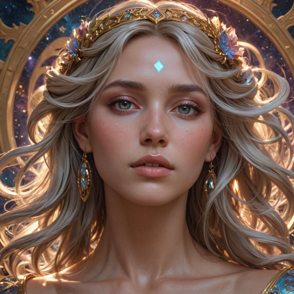 A stunningly beautiful celestial goddess. - AI Generated Artwork ...