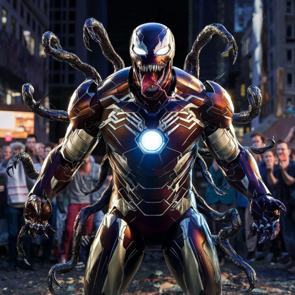 iron man as venom - AI Generated Artwork - NightCafe Creator