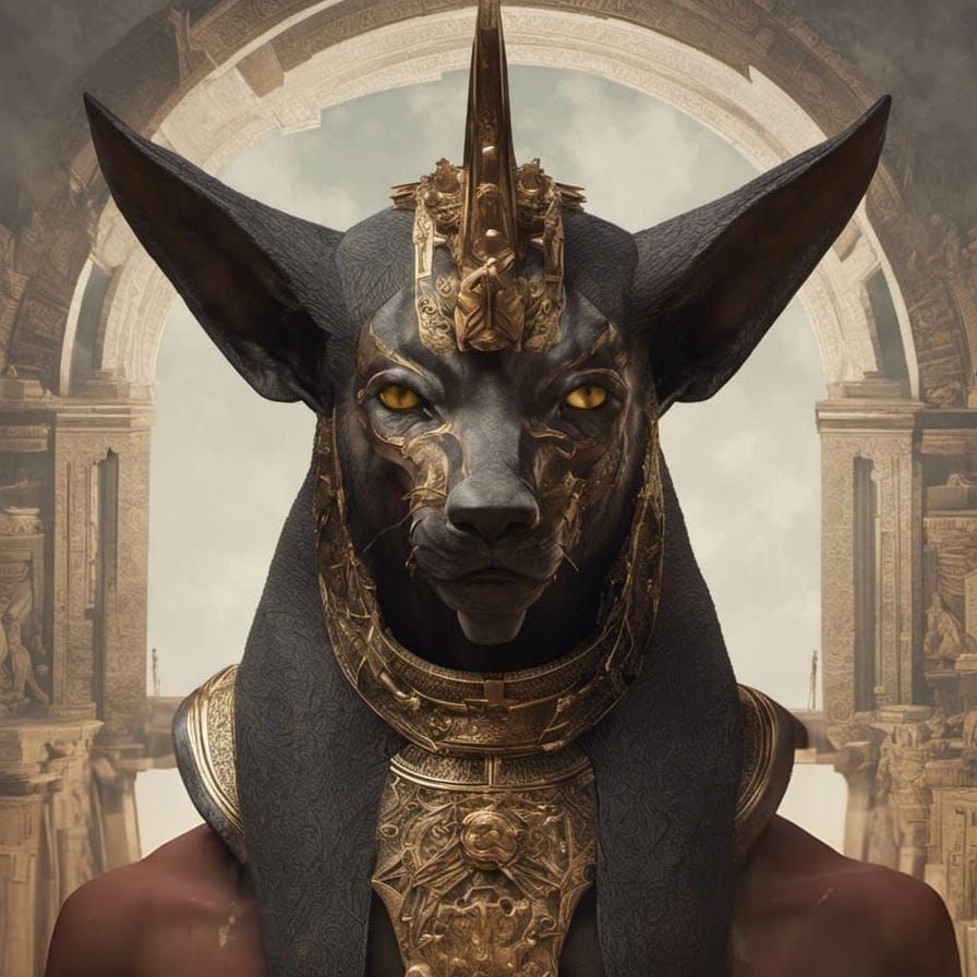 Portrait of Anubis ~ Spirits of Ancient Egypt - AI Generated Artwork ...