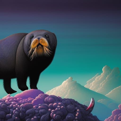 Mountain Walrus - AI Generated Artwork - NightCafe Creator