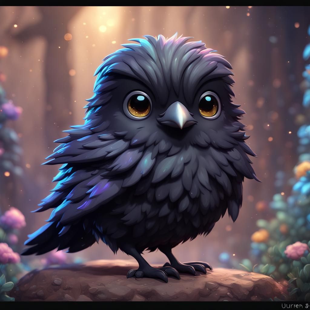 Raven Baby - AI Generated Artwork - NightCafe Creator