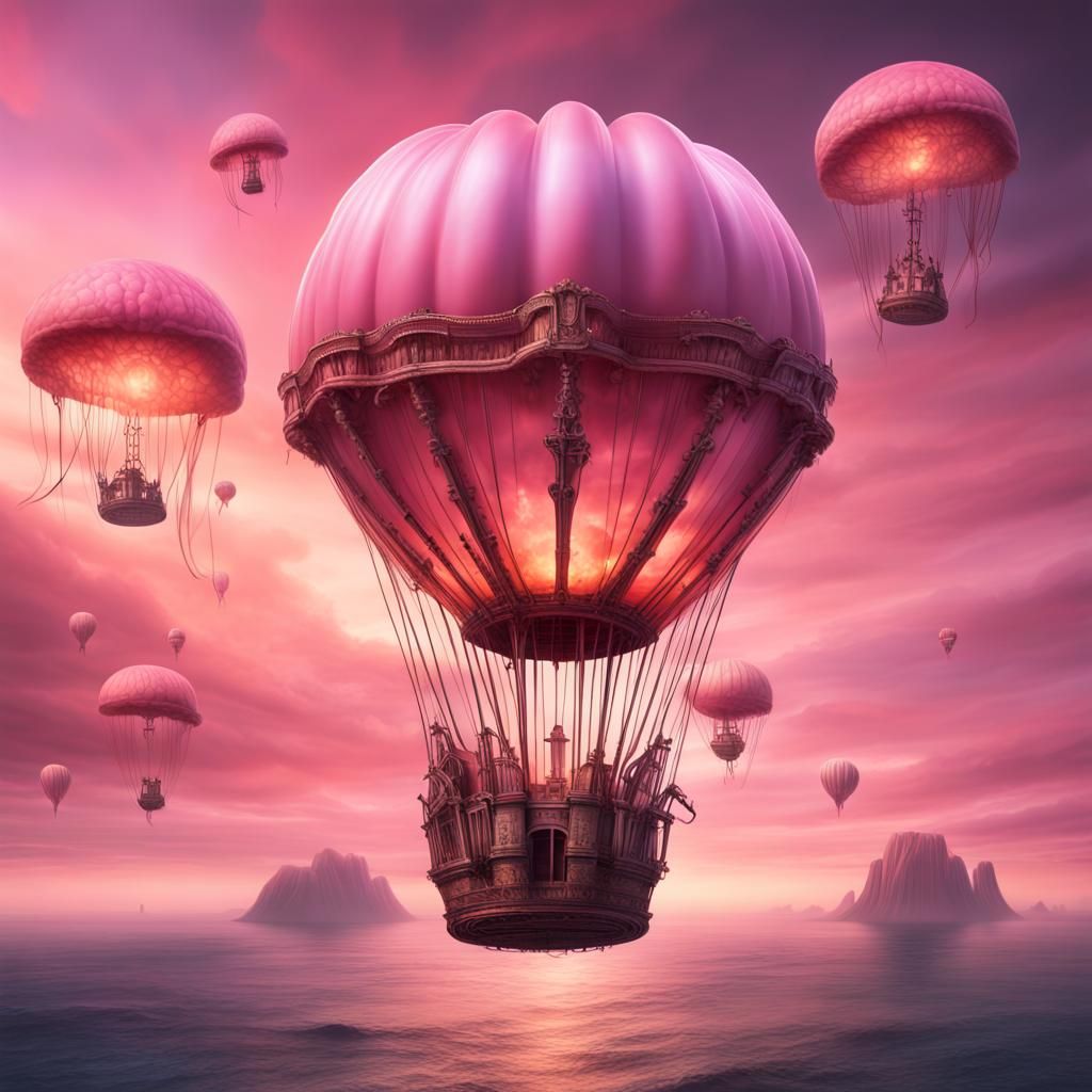 Pink Balloon - AI Generated Artwork - NightCafe Creator