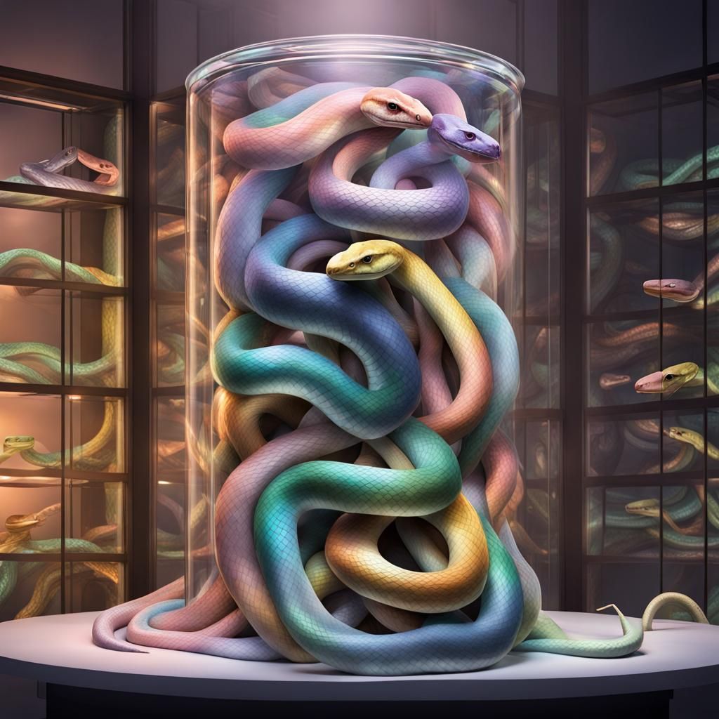 The mutant snakes of the Capitol #1 - AI Generated Artwork - NightCafe Creator