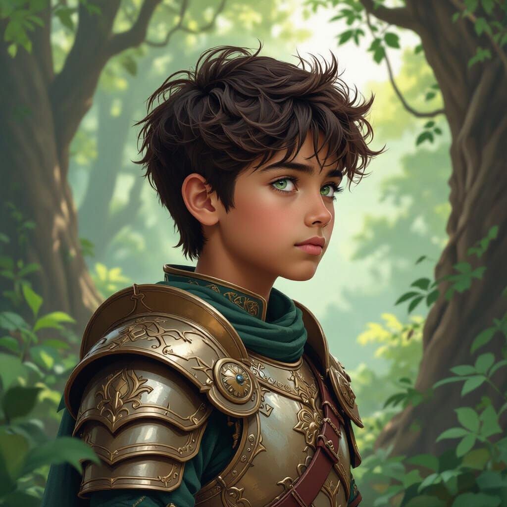 Fantasy Armour Portrait in Digital Painting Style - AI Art