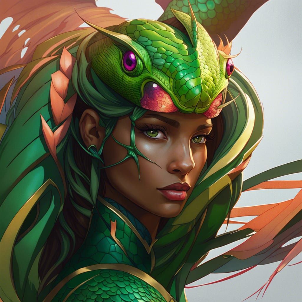 Bush Viper Queen - AI Generated Artwork - NightCafe Creator