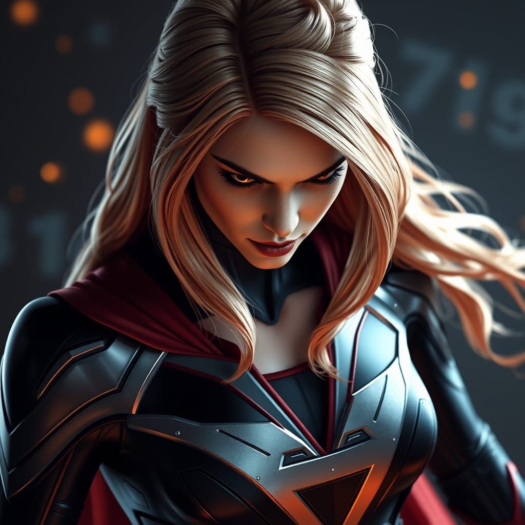 super-who? - Dark Fantasy Supergirl in High-Tech Armor