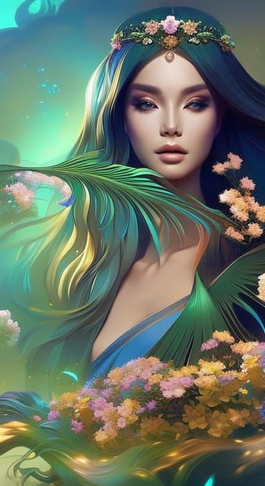 Portrait of a goddess - AI Generated Artwork - NightCafe Creator