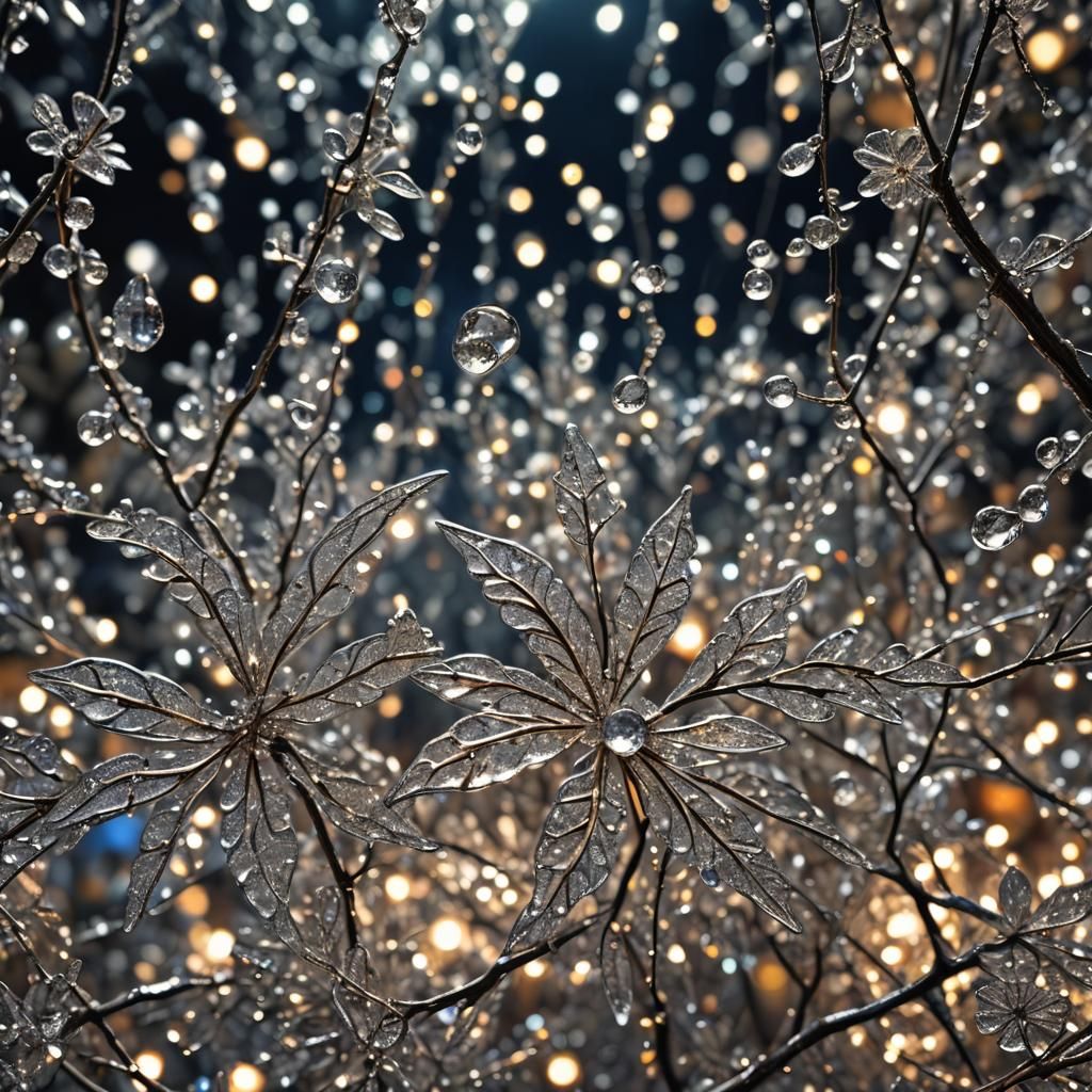 Crystal Snowflake Kiss - AI Generated Artwork - NightCafe Creator