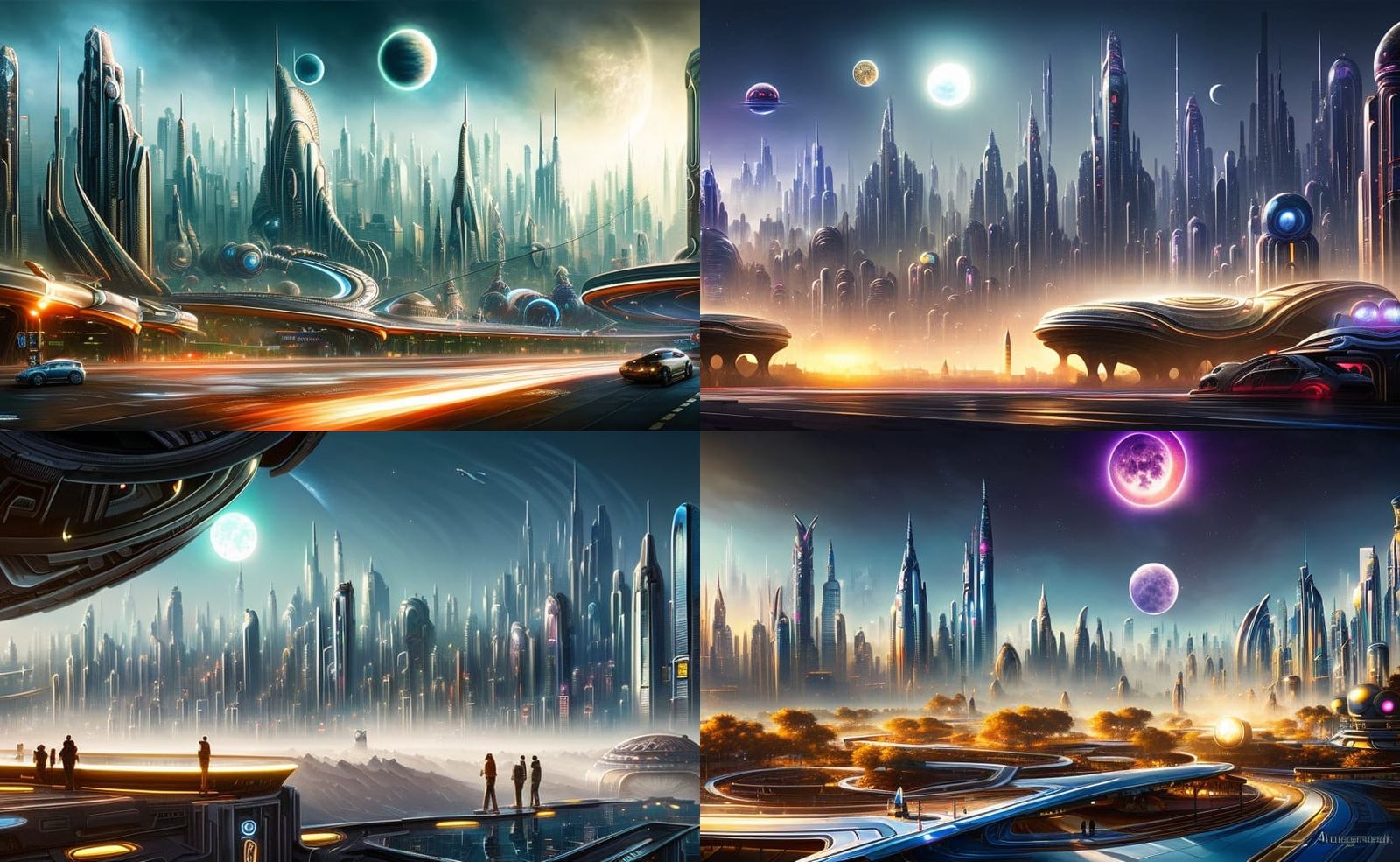 Alien Cityscapes - AI Generated Artwork - NightCafe Creator