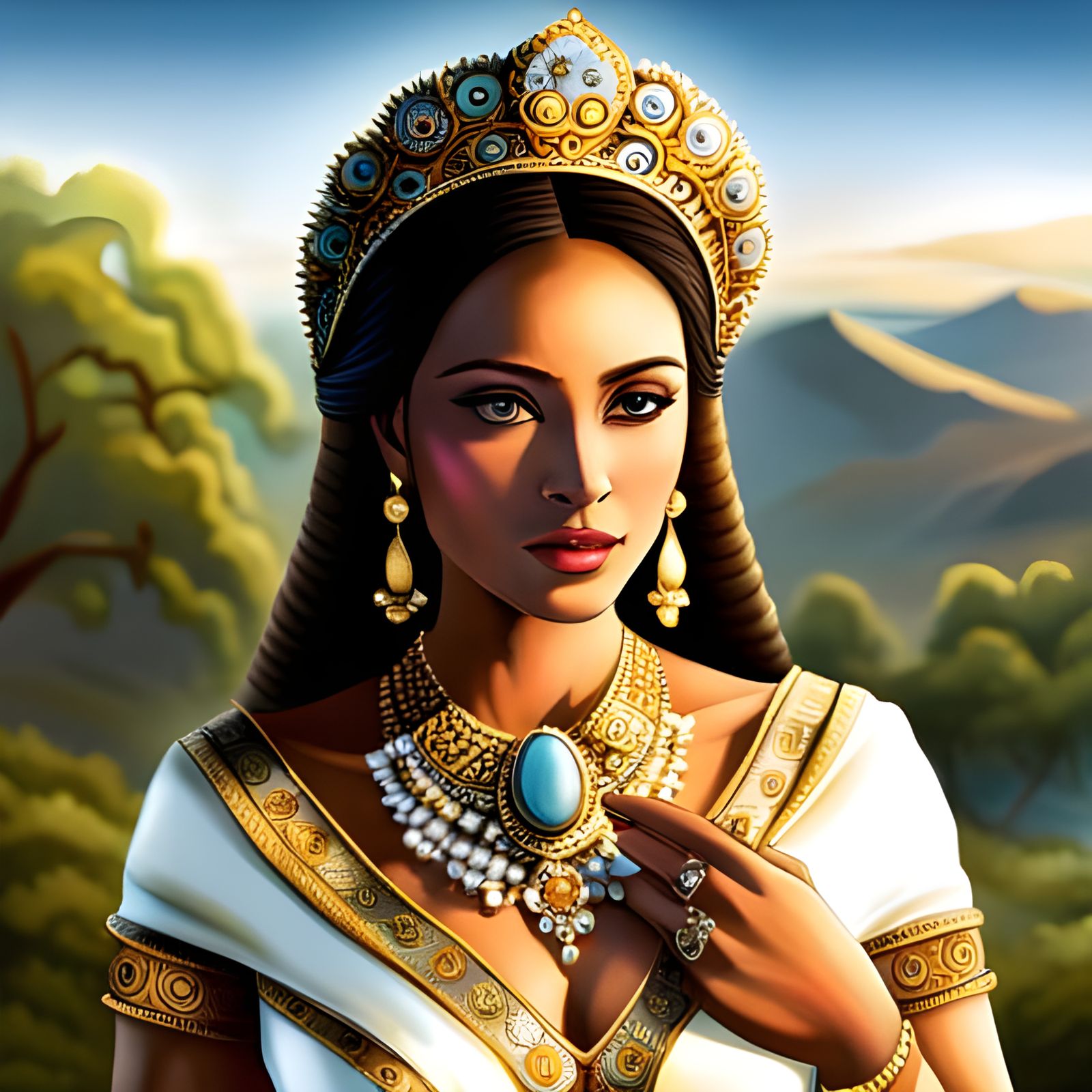 Divine Queen of Heaven - AI Generated Artwork - NightCafe Creator