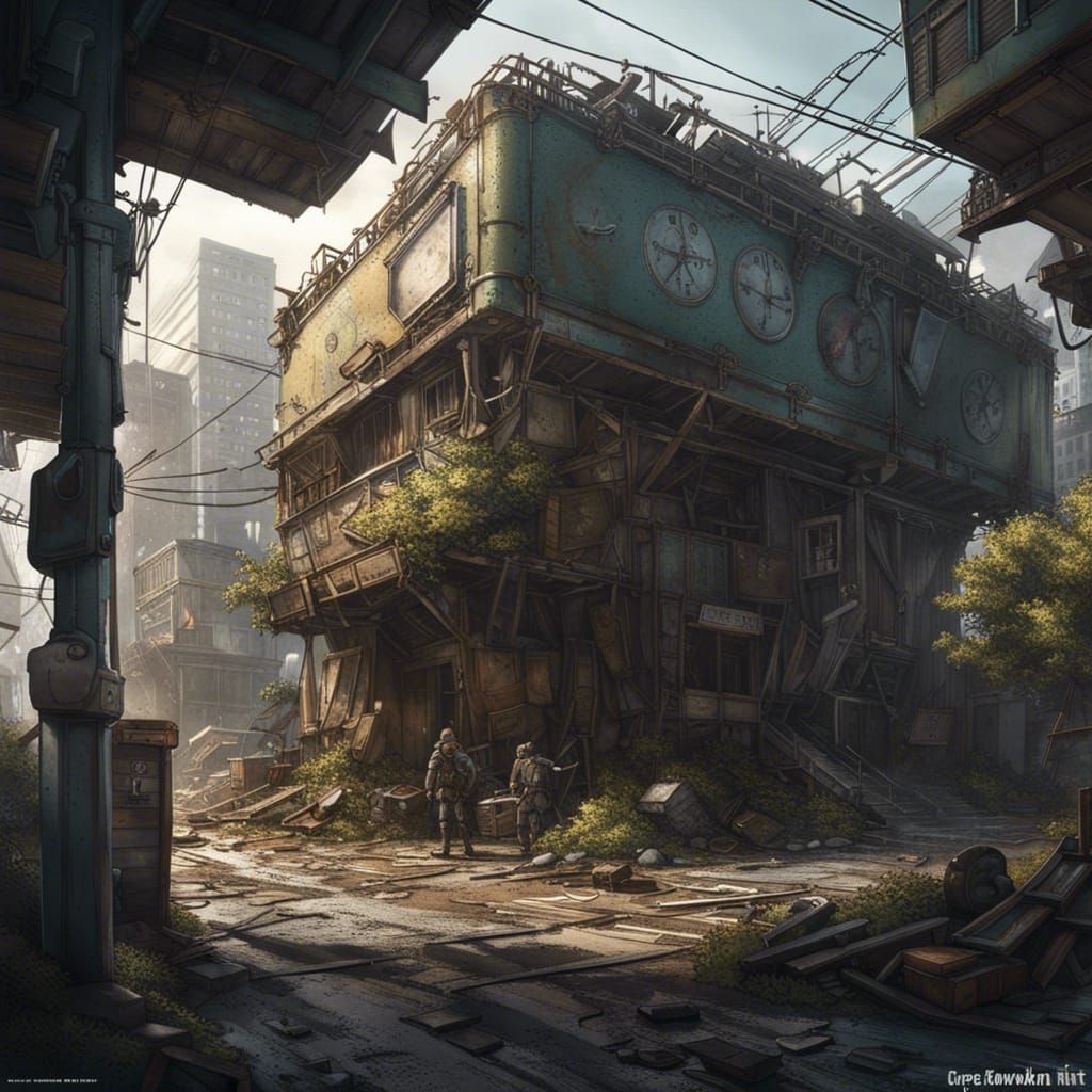 post apocalyptic landscape - AI Generated Artwork - NightCafe Creator