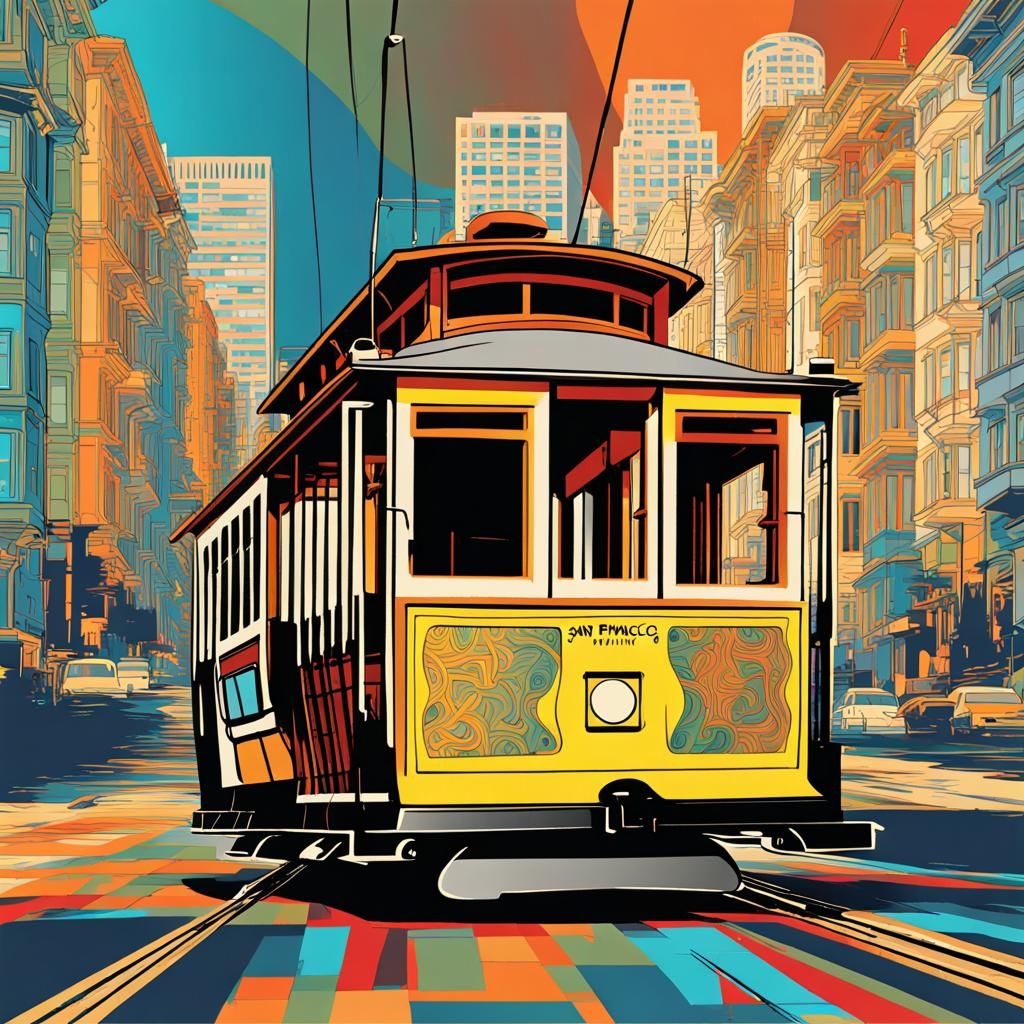 Cable Car. - AI Generated Artwork - NightCafe Creator
