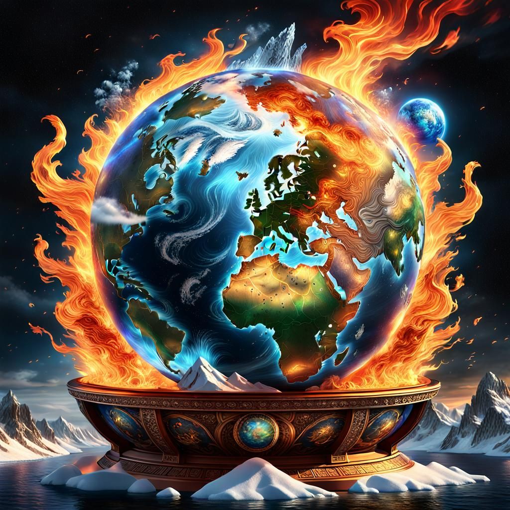 The World is on Fire - AI Generated Artwork - NightCafe Creator