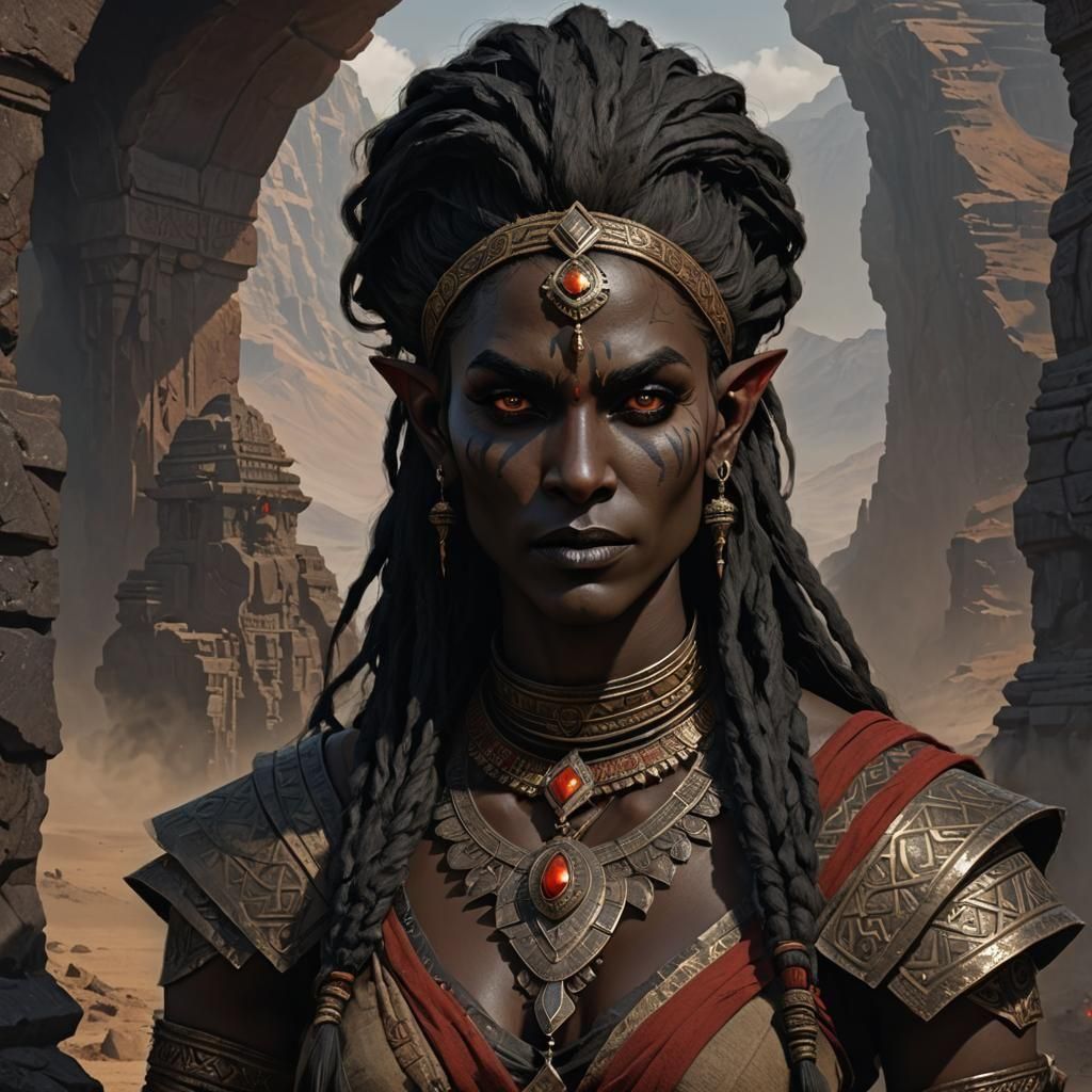 Dunmer female, Ashkhan scryer - AI Generated Artwork - NightCafe Creator