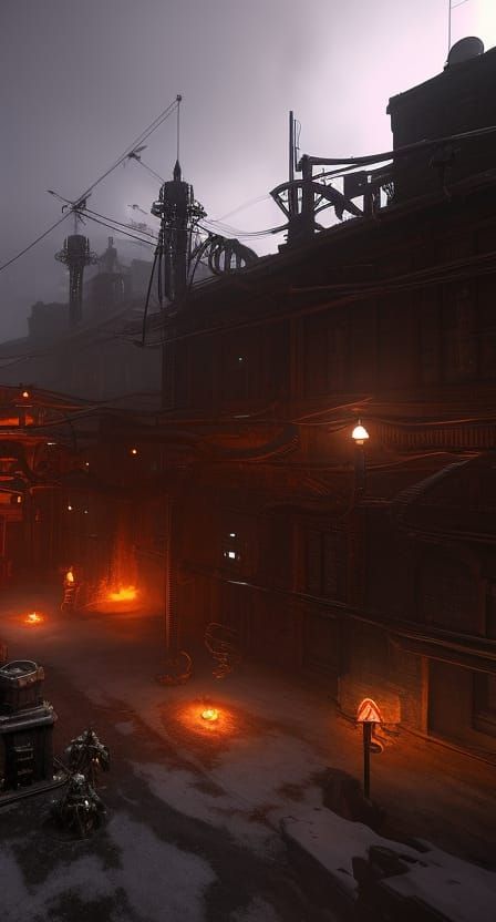 Dieselpunk Horror - AI Generated Artwork - NightCafe Creator