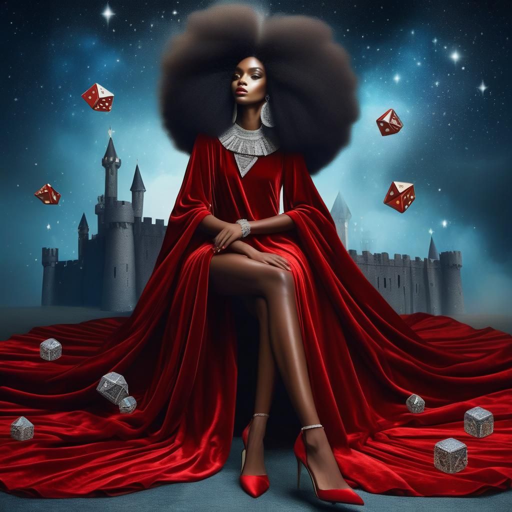 Red Loose Fitting Evening Gown Realistic & Creative. Redone. - AI Generated Artwork - NightCafe ...