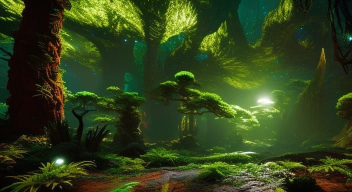 Alien Forest - AI Generated Artwork - NightCafe Creator