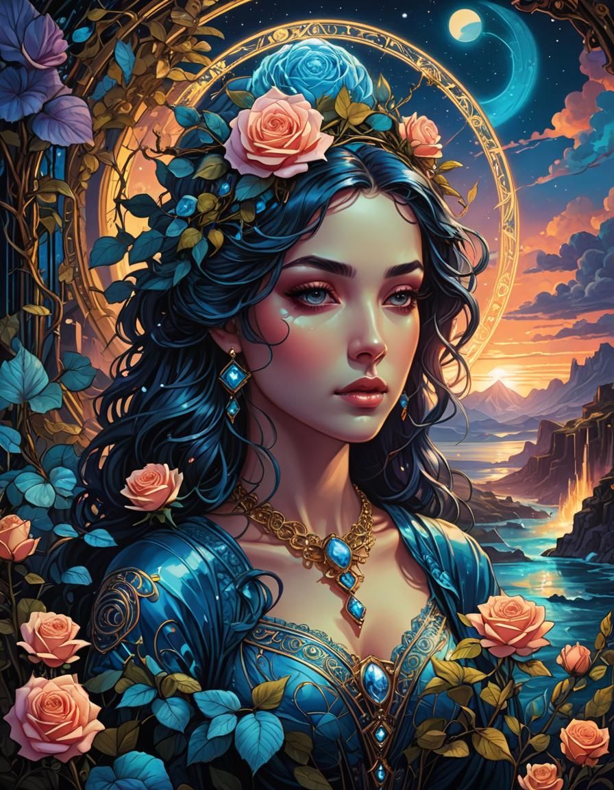 Blue rose Tarot Card, Dan Mumford, Cyril Rolando, MW Kaluta, Louis ...