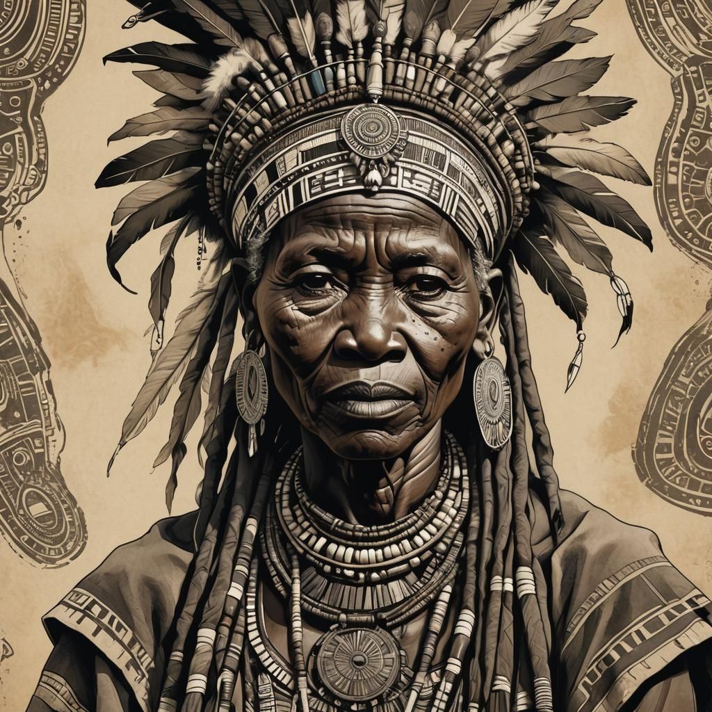 The Chief of a Tribe - AI Generated Artwork - NightCafe Creator