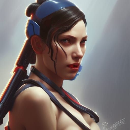 Star wars female chiss sniper blue-skin red-eyes - AI Generated Artwork ...