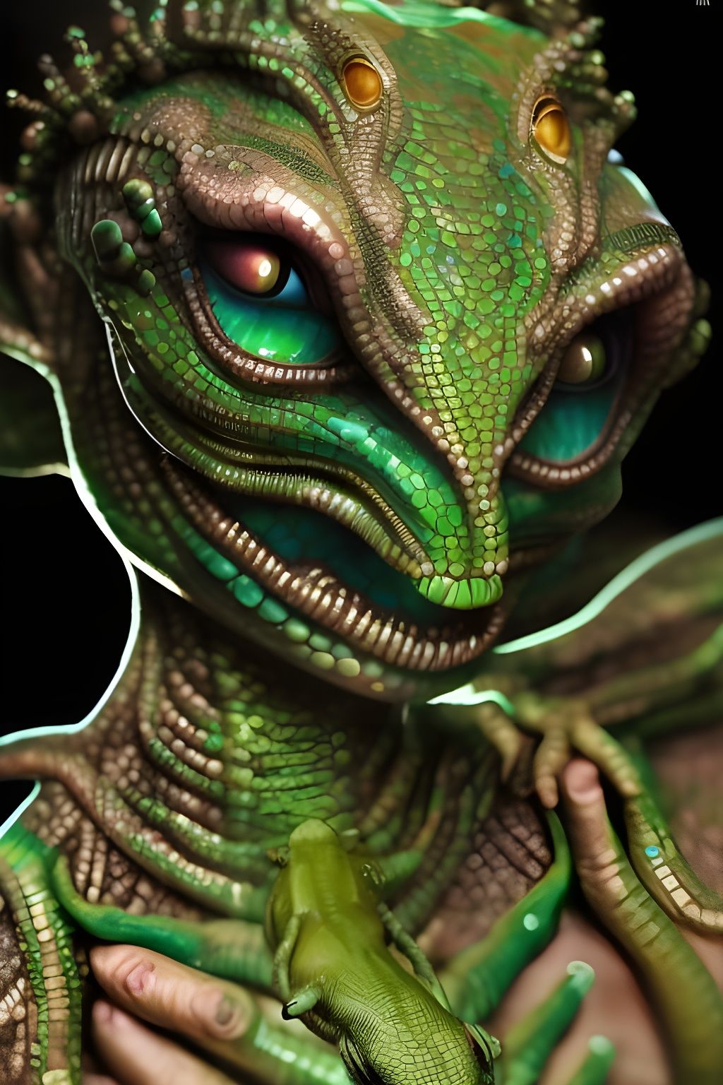 Lizard Alien (other form) - AI Generated Artwork - NightCafe Creator