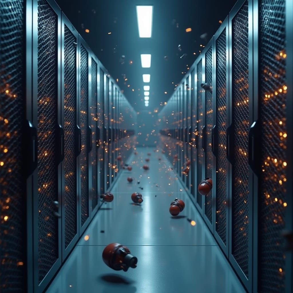 Surreal Cyberpunk Server Room Dreamscape - AI Art