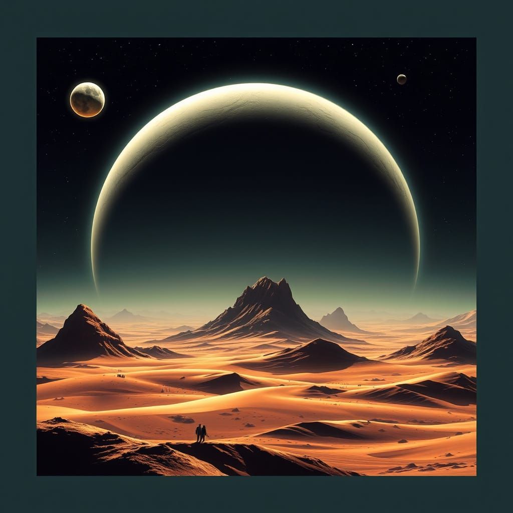 Barren Desert Planet in the Outer Rim Territori - AI Art