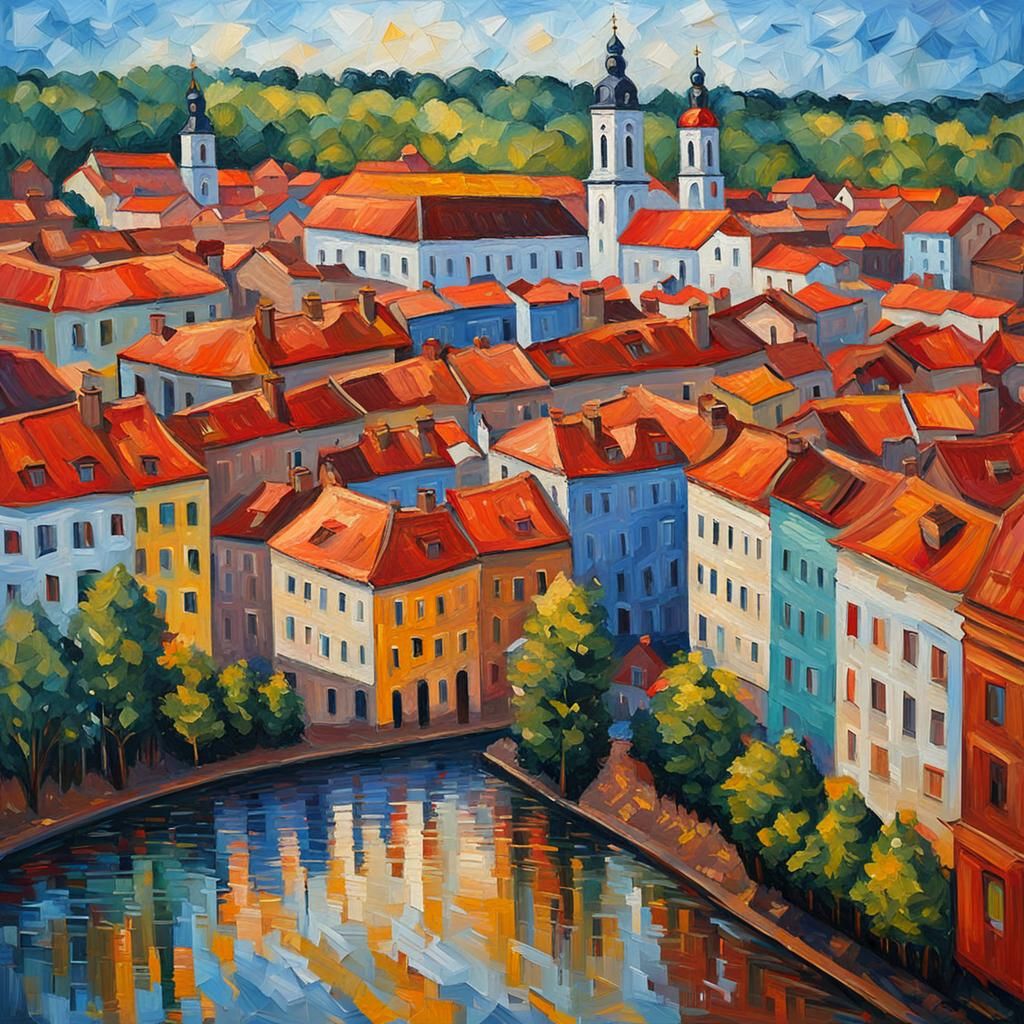 Vilnius, Lithuania - AI Generated Artwork - NightCafe Creator