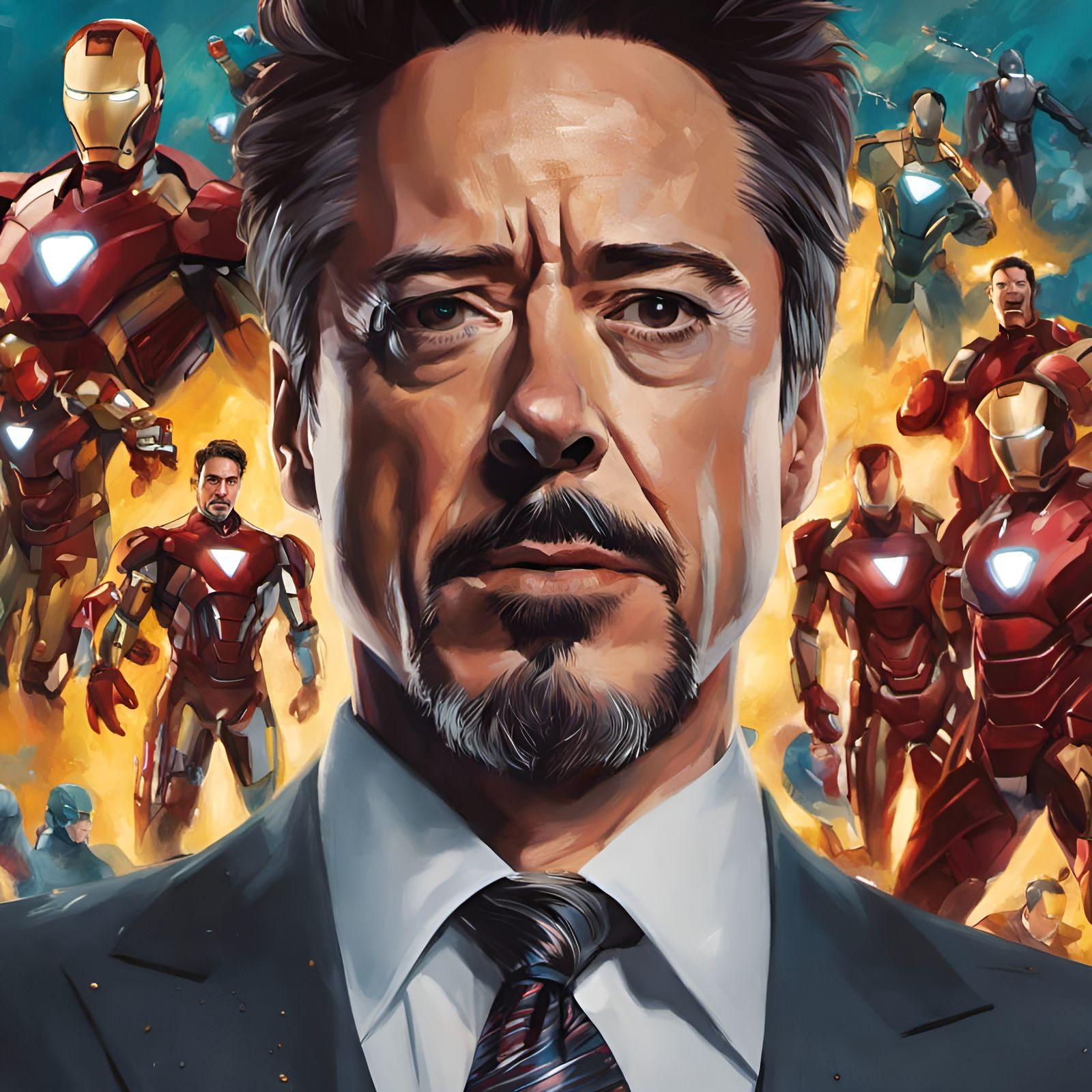 RDJ -- Tony Stark -- My Favorite Avenger - AI Generated Artwork - NightCafe Creator