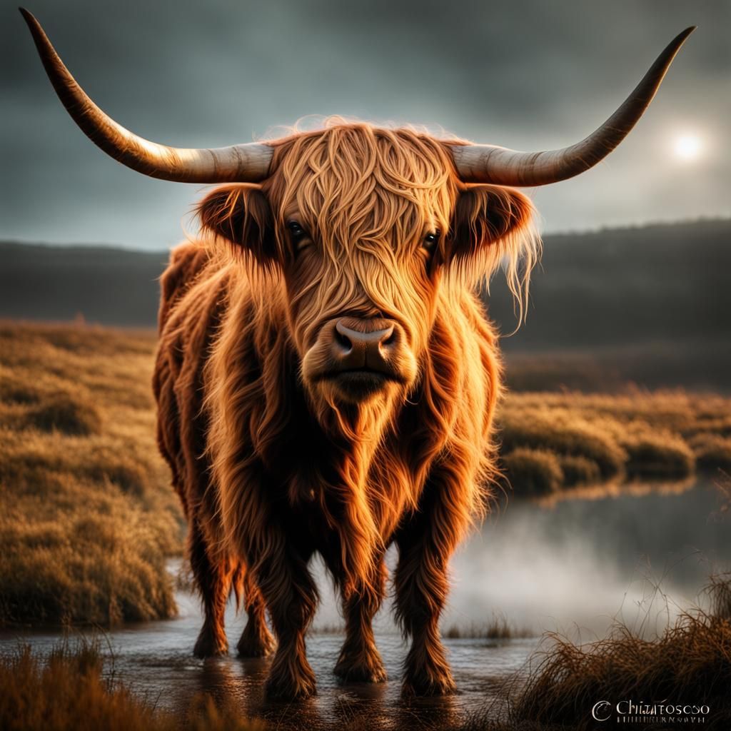Five-Legged Highland Cow - AI Generated Artwork - NightCafe Creator