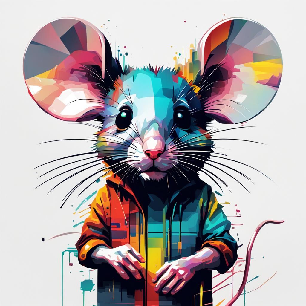 glitch art mouse - glitch art mouse
