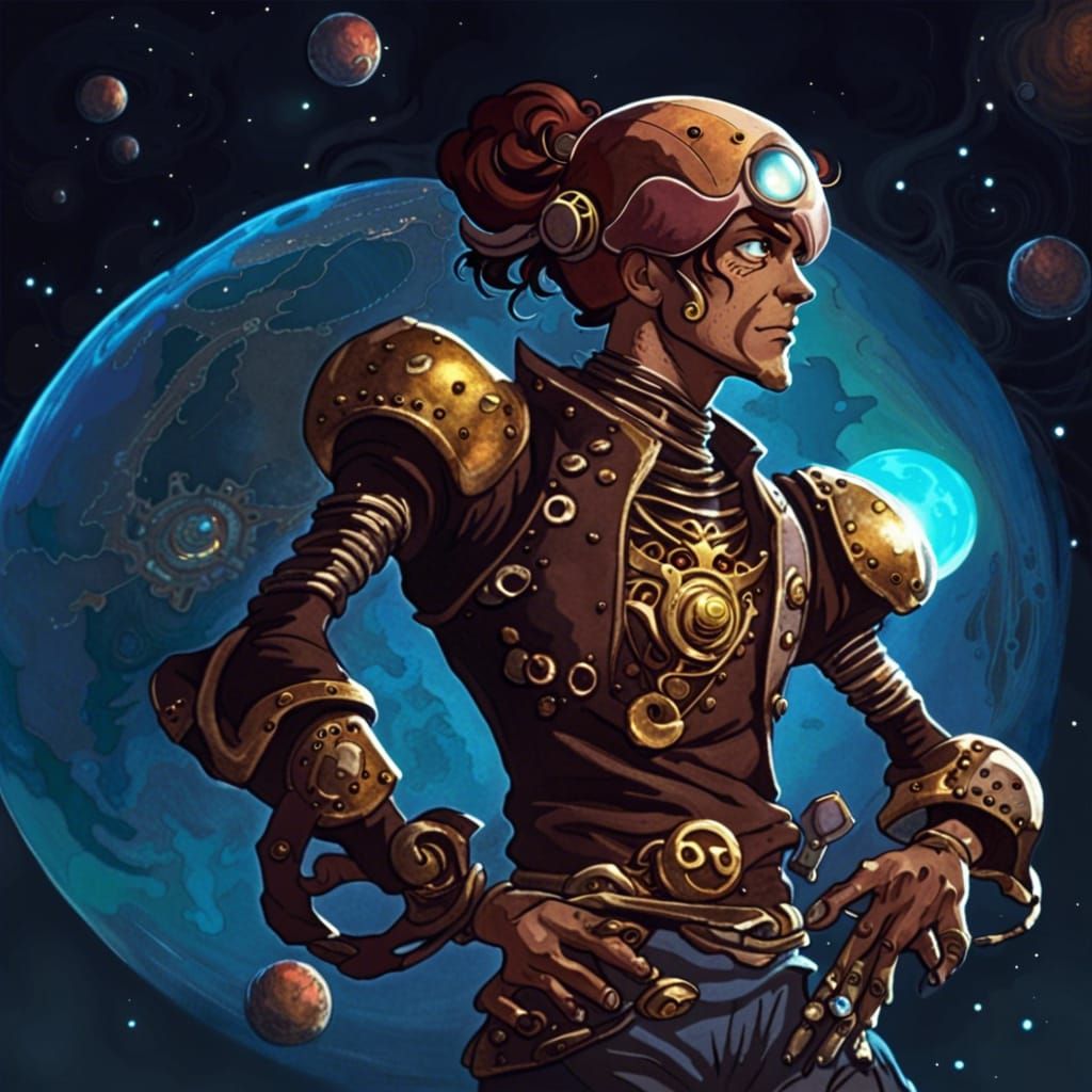 Steampunk space pirate (treasure planet) - AI Generated Artwork ...