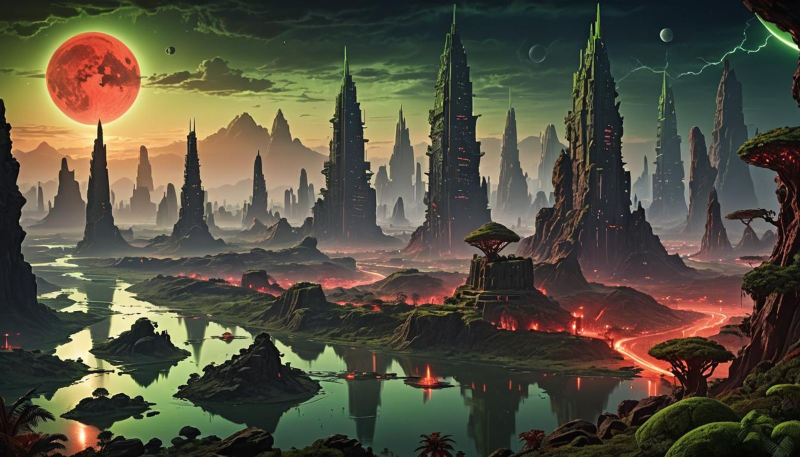 Alien Mega City - AI Generated Artwork - NightCafe Creator