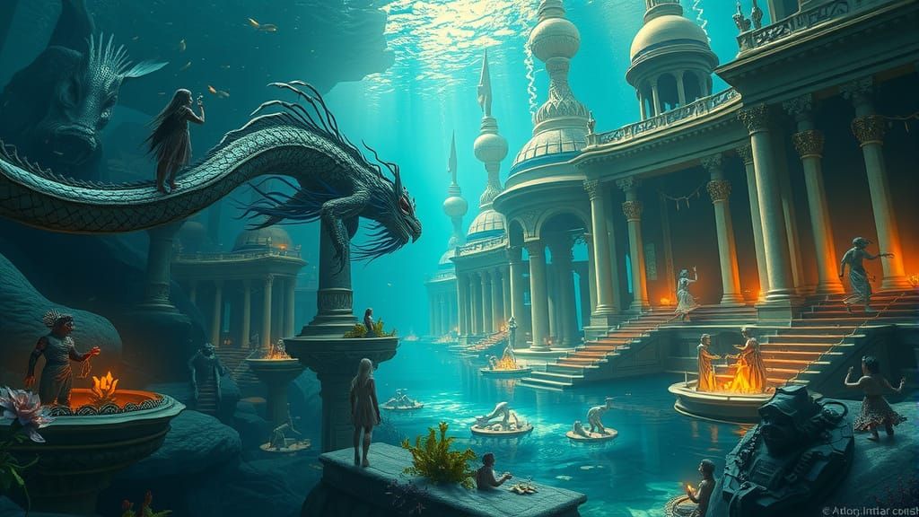Fantastical Underwater World in Detailed Matte Pai... - AI Art