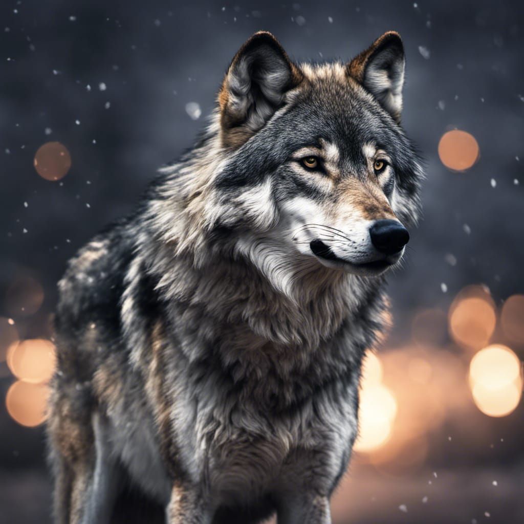 Realistic wolf - AI Generated Artwork - NightCafe Creator