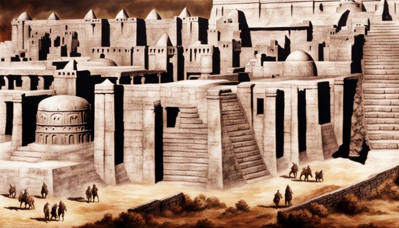 Sumerian Ziggurat - AI Generated Artwork - NightCafe Creator