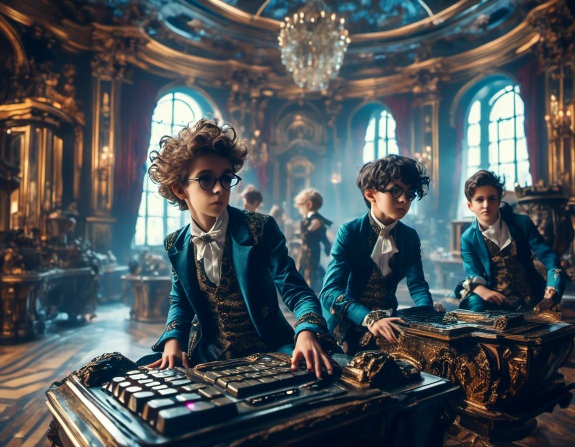 Rococo computer - AI Generated Artwork - NightCafe Creator