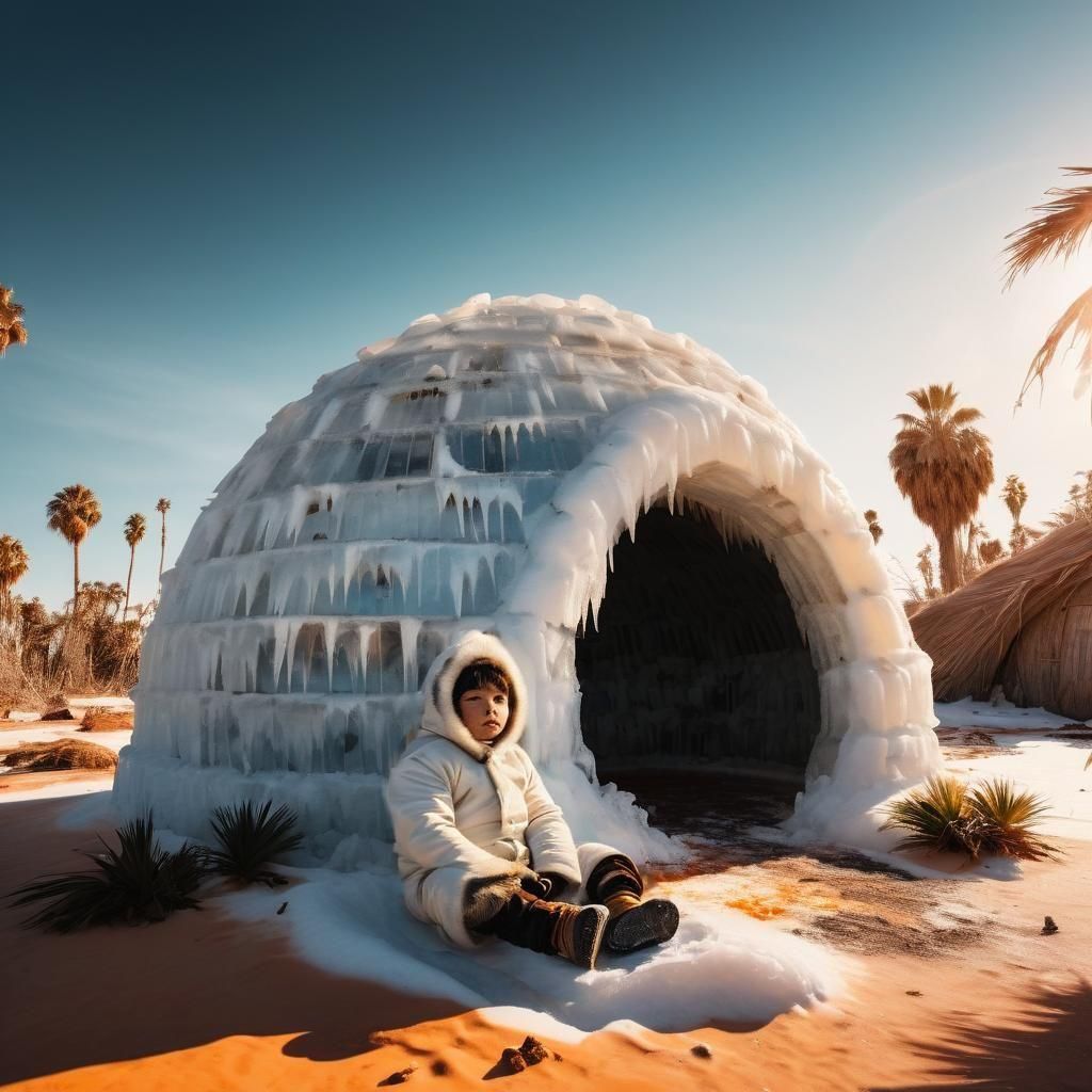 Melting Igloo in the Desert - Melting Igloo in Desert Oasis ...