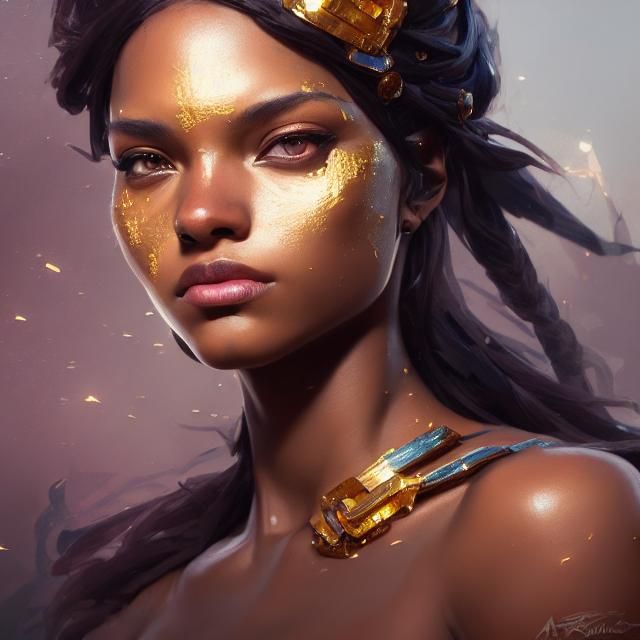 Black Gold Princess - AI Generated Artwork - NightCafe Creator