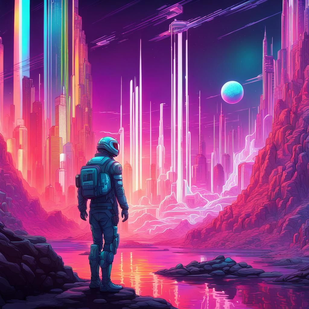 dystopian futuristic world - AI Generated Artwork - NightCafe Creator