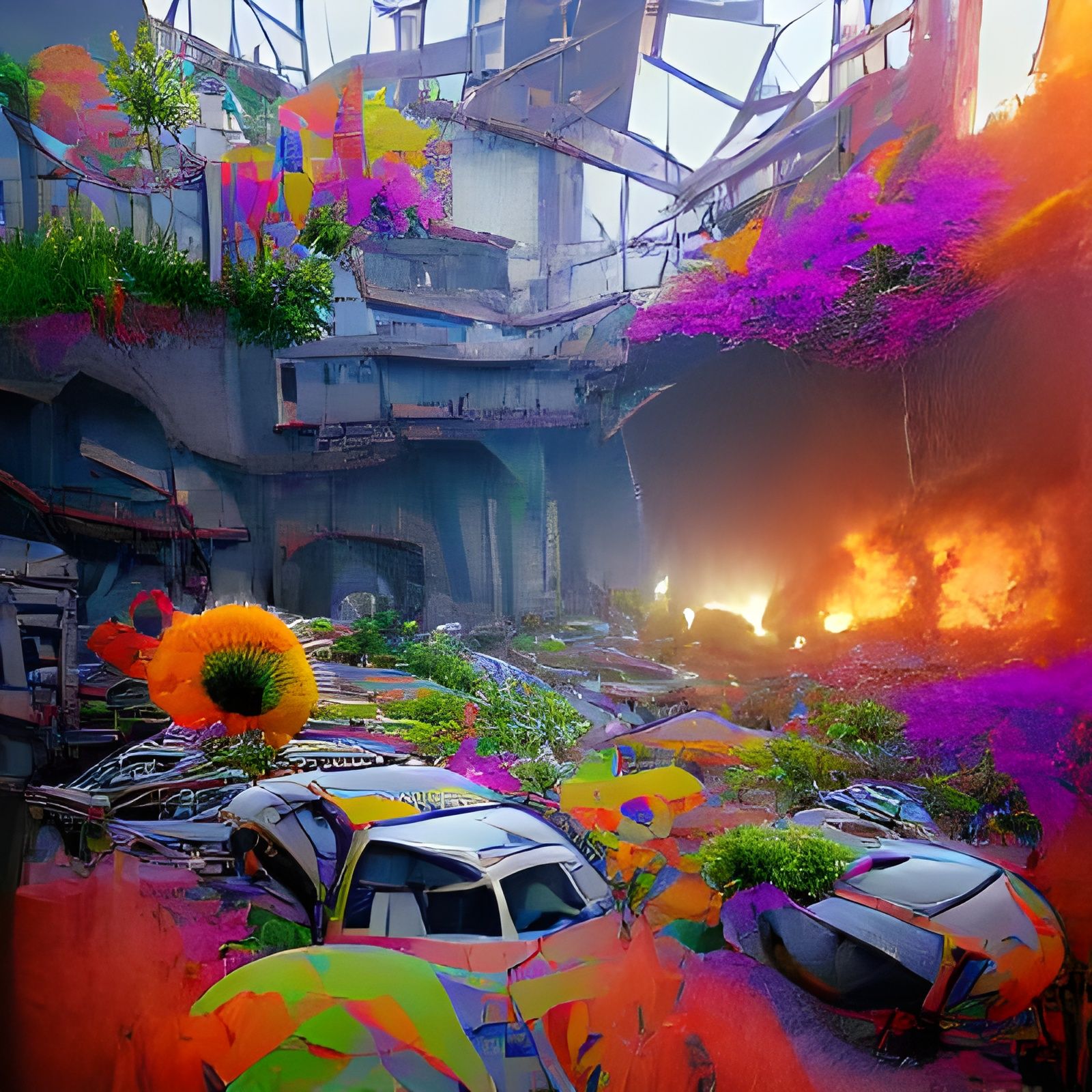 A Colorful Apocalypse - AI Generated Artwork - NightCafe Creator