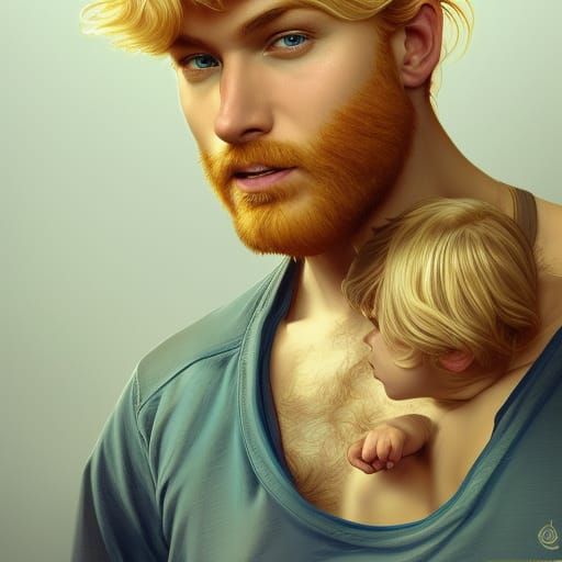 Dad with his son - AI Generated Artwork - NightCafe Creator