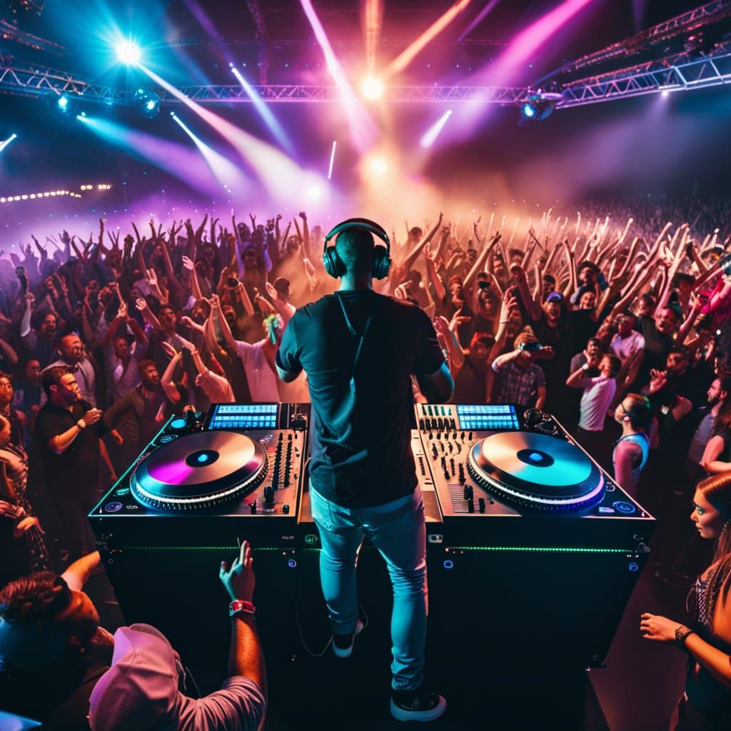 DJ at a party - AI Generated Artwork - NightCafe Creator