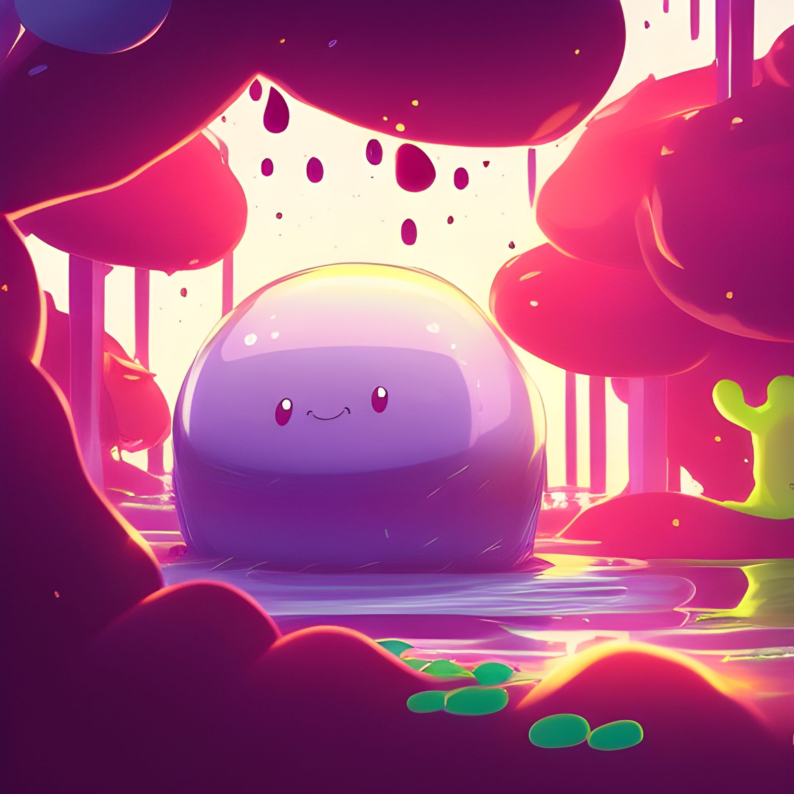Cute Blob of Slime - AI Generated Artwork - NightCafe Creator