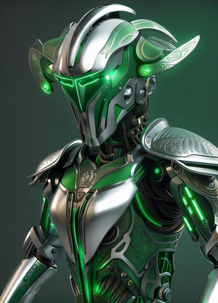 Green Robot - AI Generated Artwork - NightCafe Creator